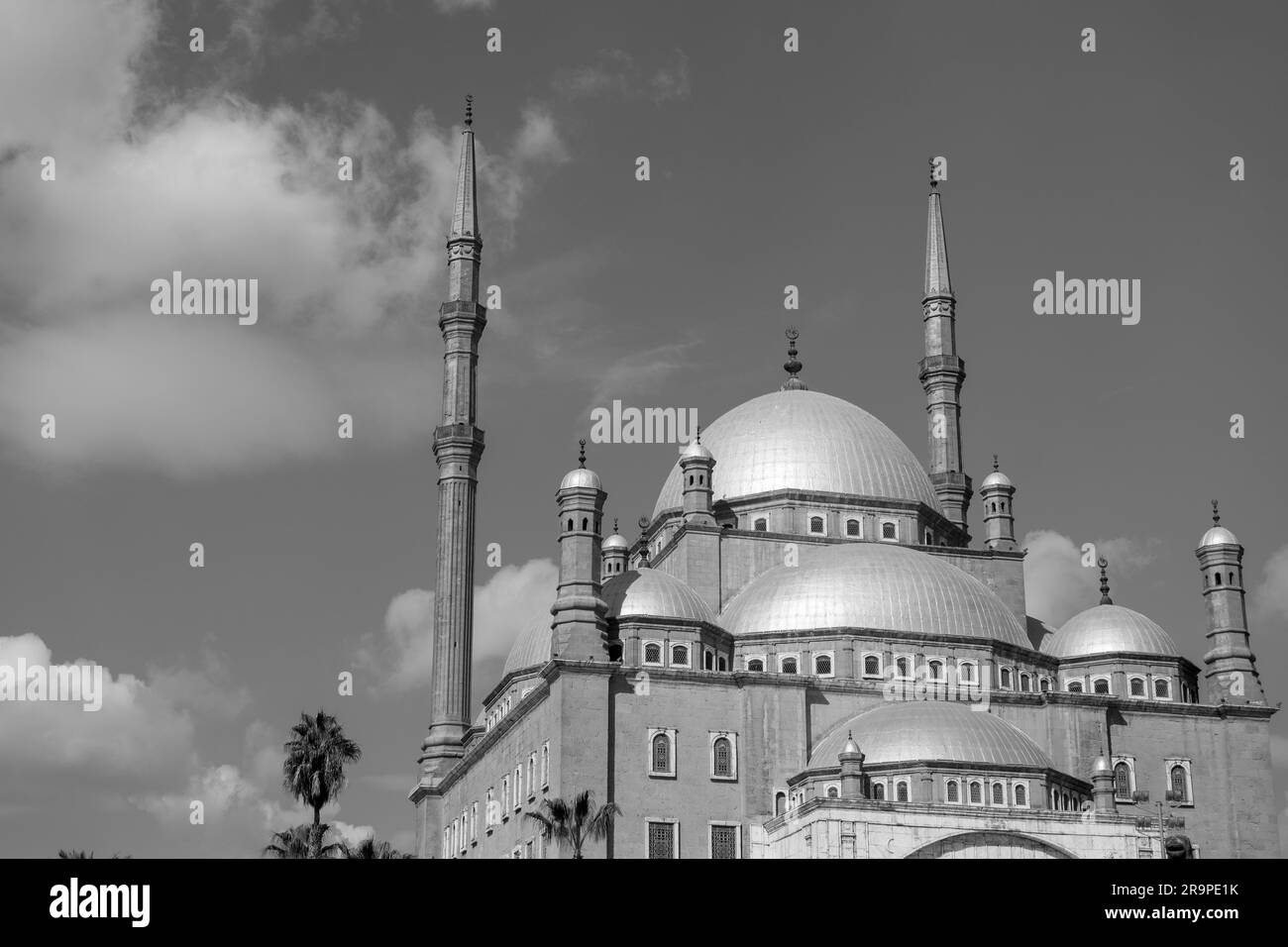 Saladin citadelle caire egypte Banque d'images noir et blanc - Alamy