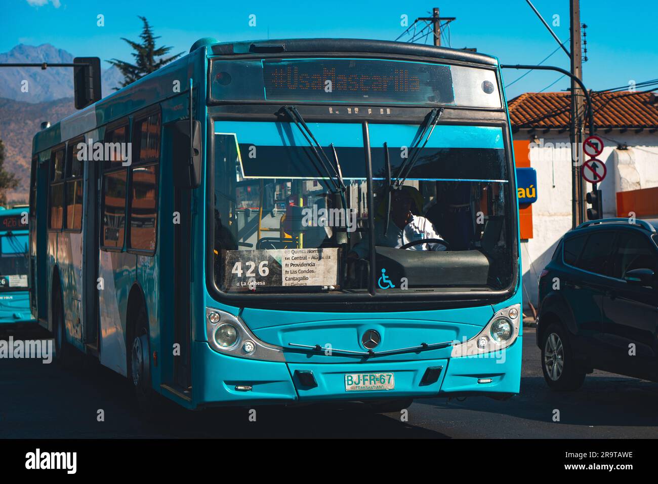 Santiago, Chili - 16 février 2023: Un transport en commun Transantiago ...