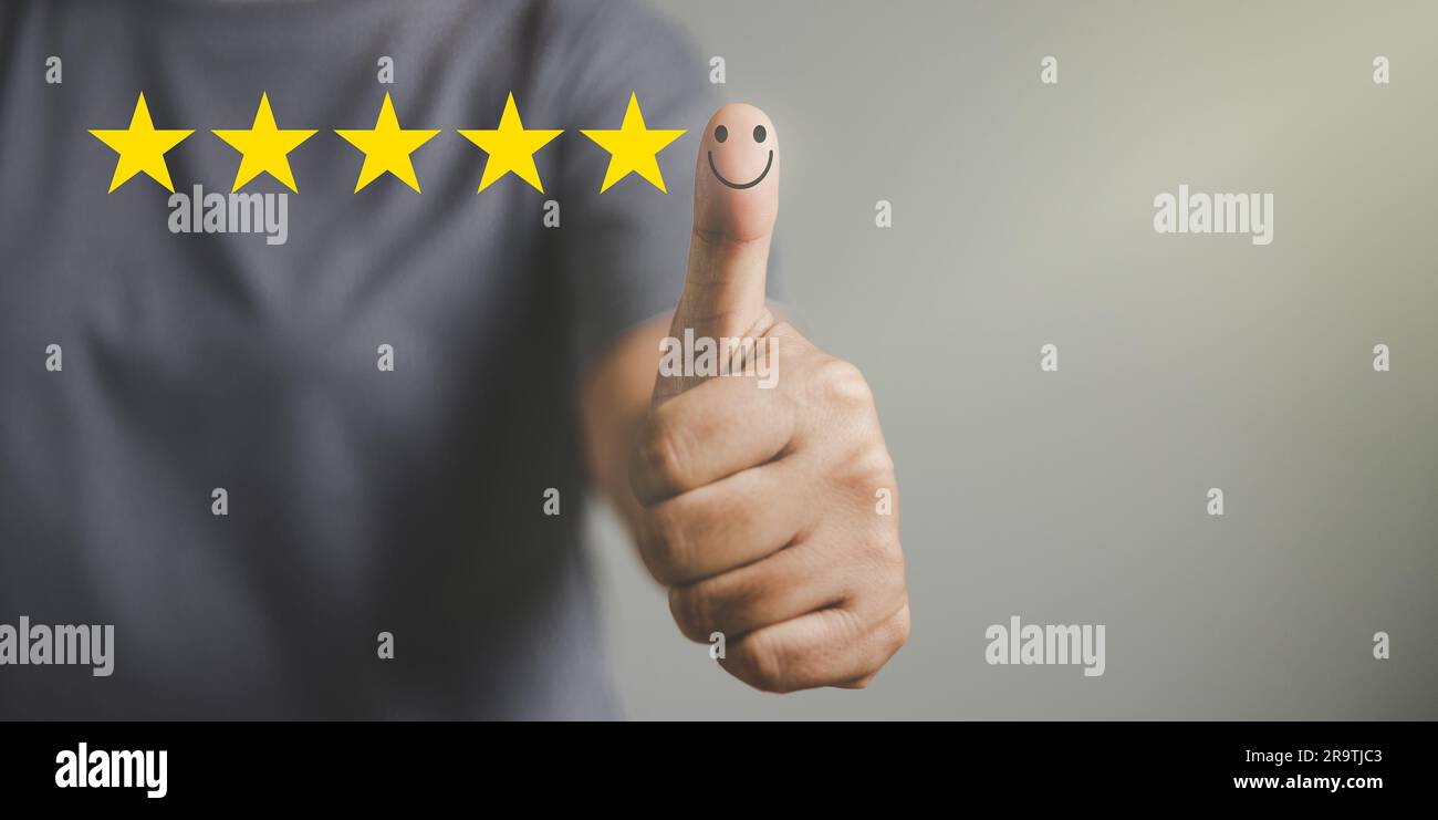 Customer satisfaction survey smiley faces Banque de photographies et d ...