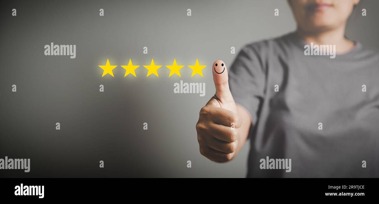 Customer satisfaction survey smiley faces Banque de photographies et d ...