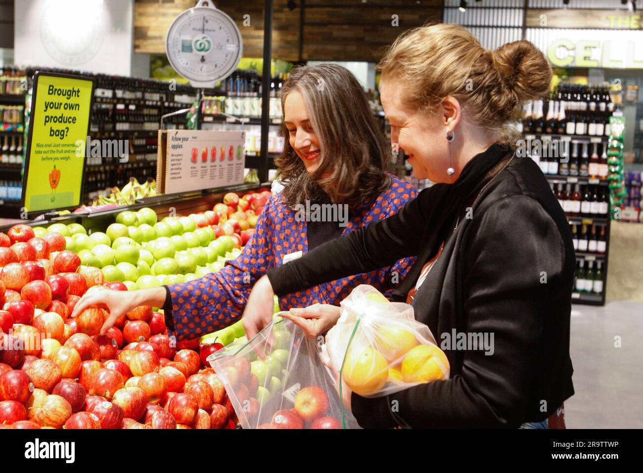 Catherine Langabeer, left, the head of sustainability at the Countdown ...