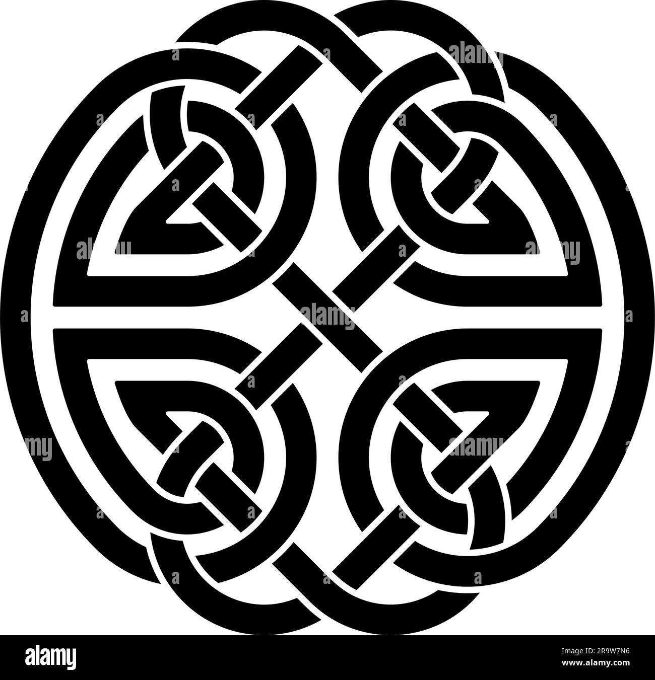 Nœud infini en noir. Symbole celtique. Symbolise l'infini de la vie, la renaissance, l ...