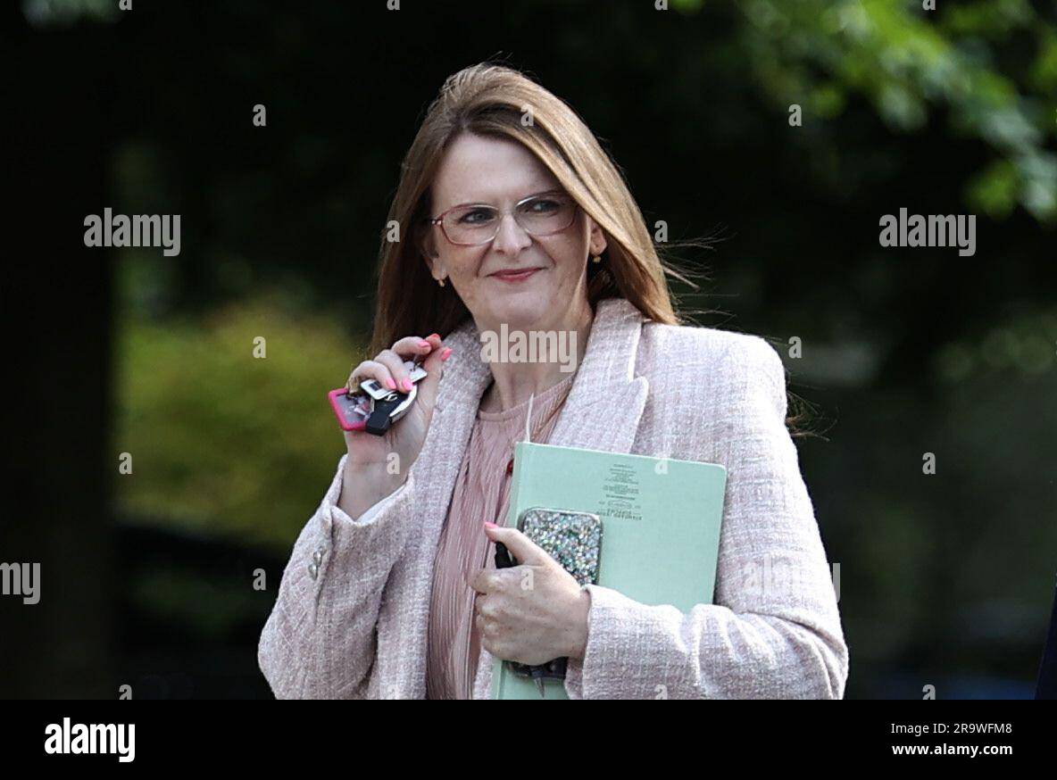 Le Caoimhe Archibald de Sinn Fein arrive au château de Stormont à ...