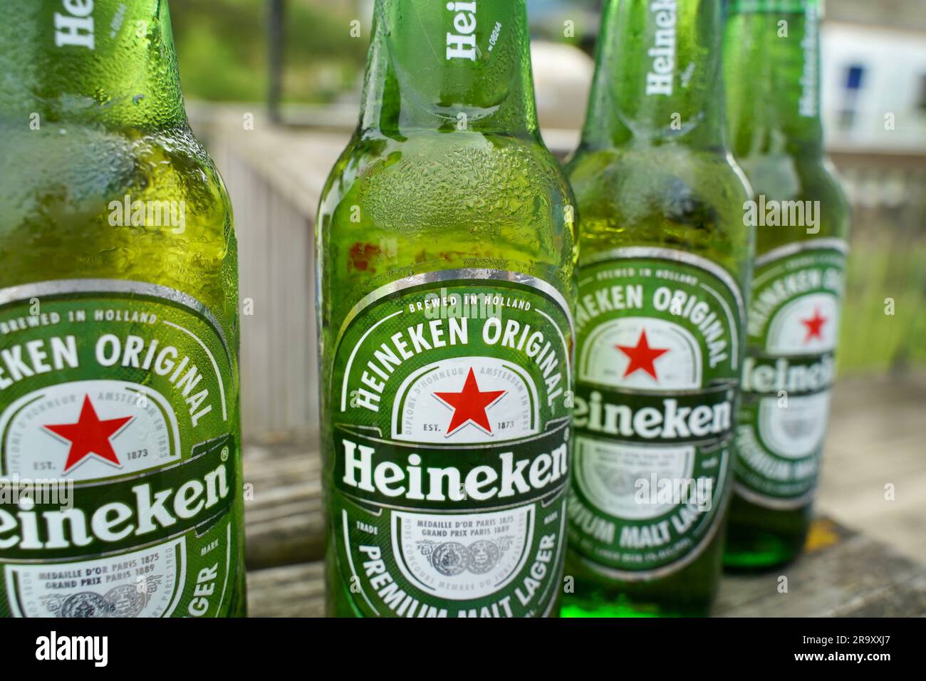 Rockford, il -27 june2023 :Heineken, bière. Une bouteille de bière ...