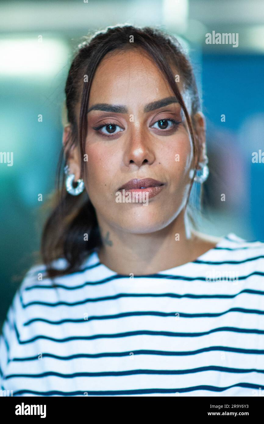 Paris, France. 29th juin 2023. Amel Bent pose for a seance photo lors ...
