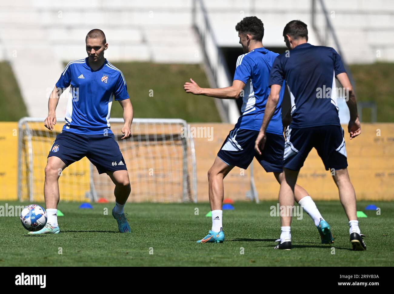 Kranj, Slovénie. 29th juin 2023. Bartol Barisic de Dinamo Zagreb sont ...