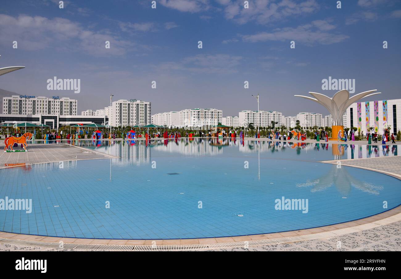 A view of of the new Arkadag city, about 30 kilometers (20 miles) south ...