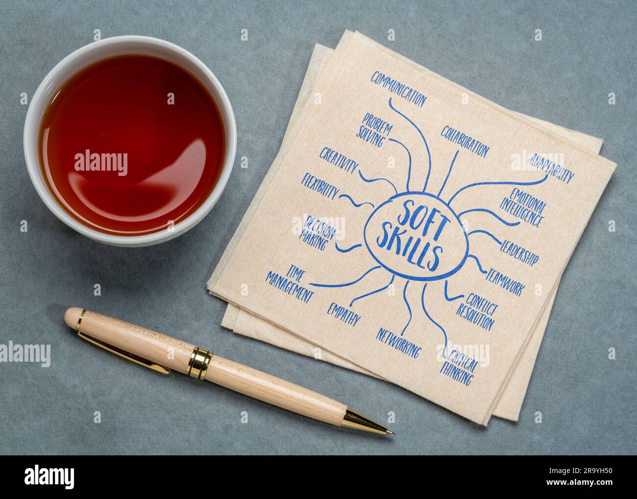 infographies des compétences générales ou croquis de la carte ...