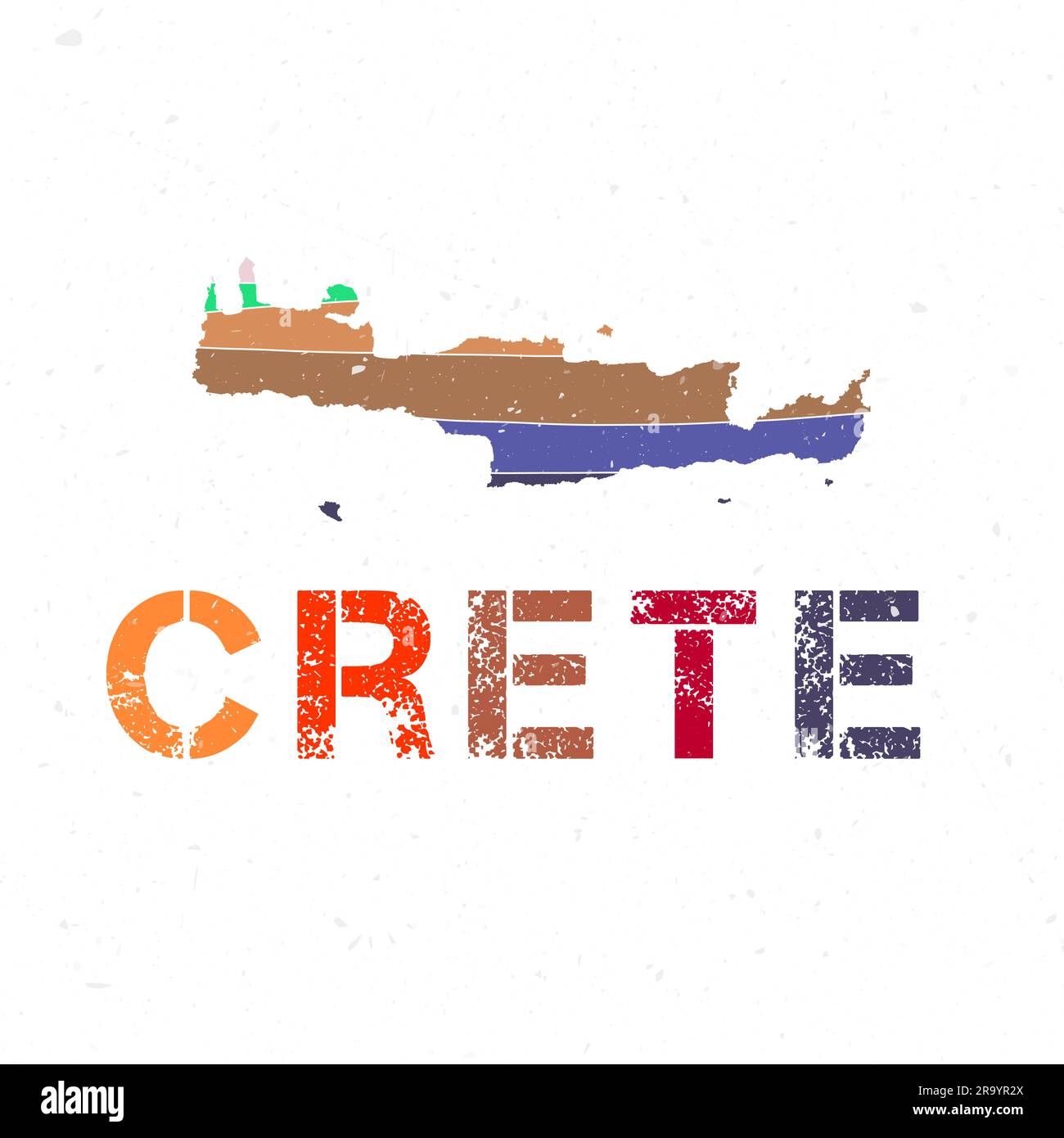 Crete map Banque de photographies et d’images à haute résolution - Alamy