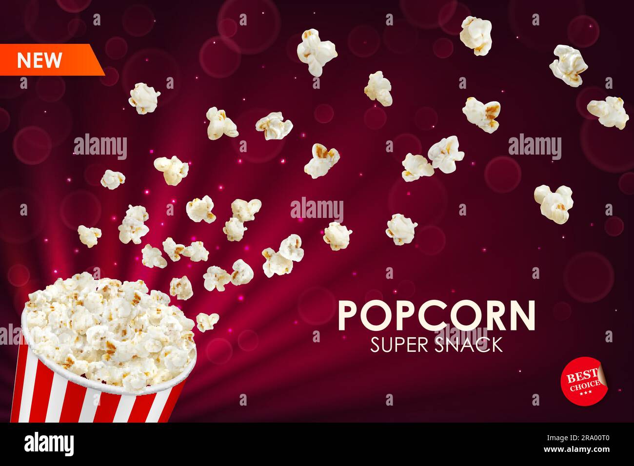 Explosion of popcorn Banque d'images vectorielles - Alamy