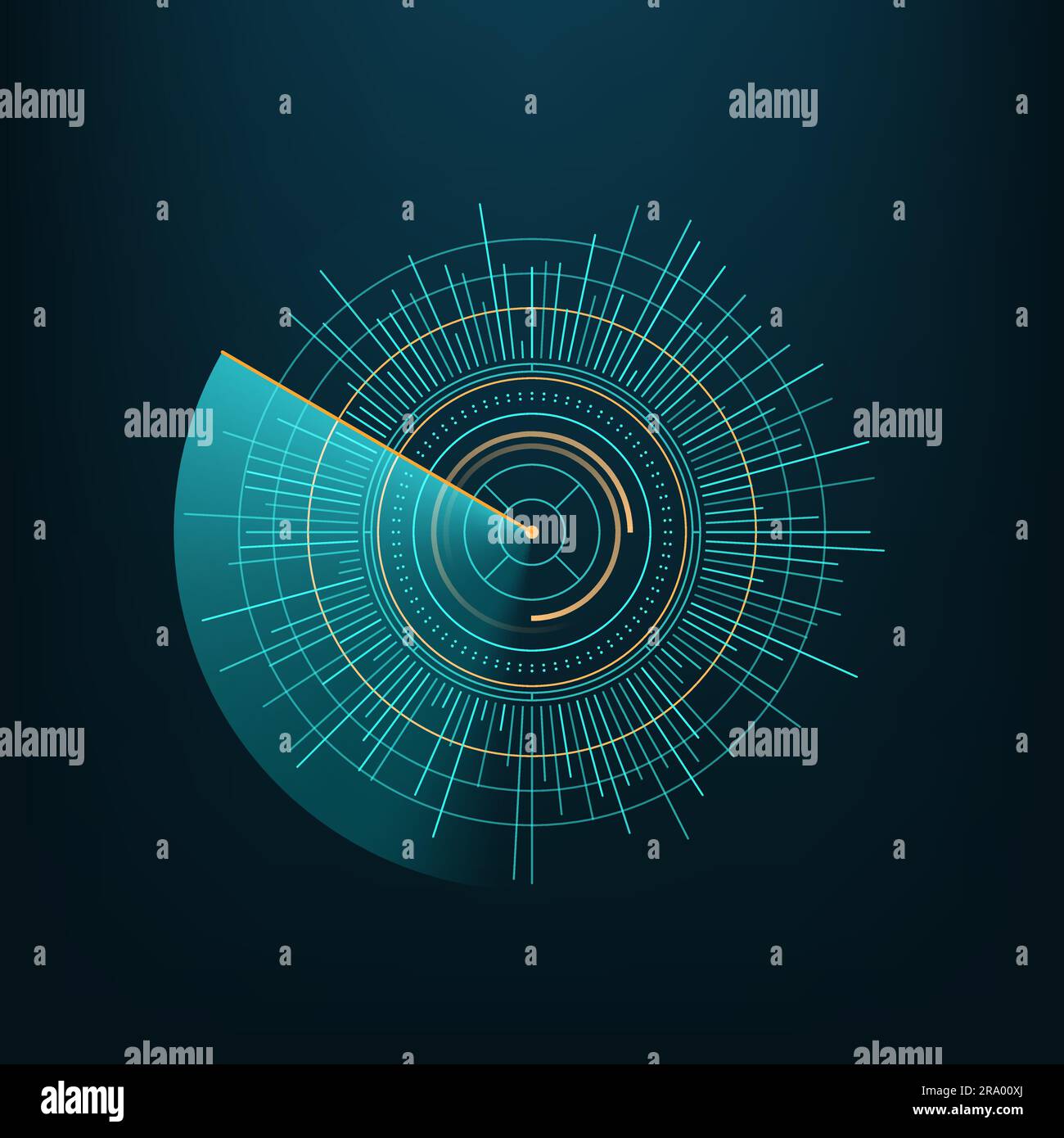 Graphique futuriste à cercle rond, cercle rond HUD pour graphique ...