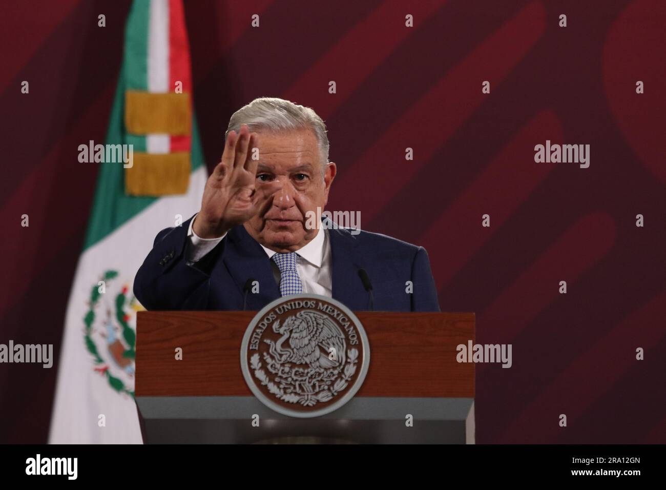 Non exclusif : 29 juin 2023, Mexico, Mexique : le président mexicain ...