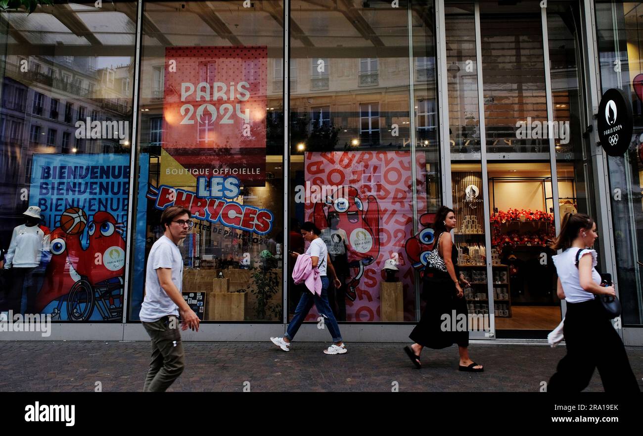 The Paris Olympic and Paralympic official shop opens in Paris on June ...