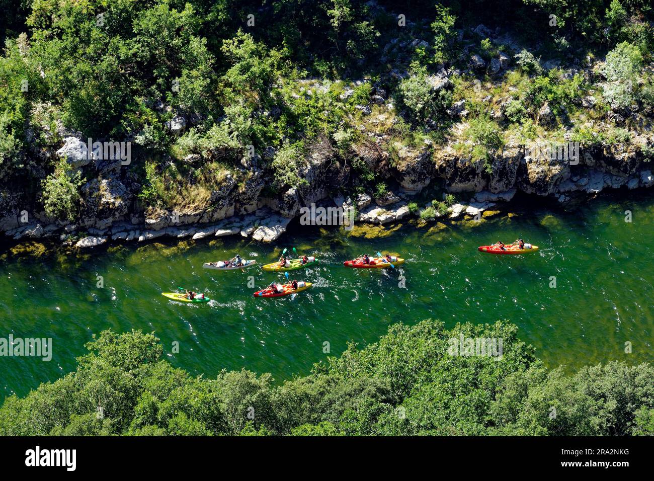 France, Ardèche, Vallon Pont d'Arc, les gorges de l'Ardèche (Réserve ...