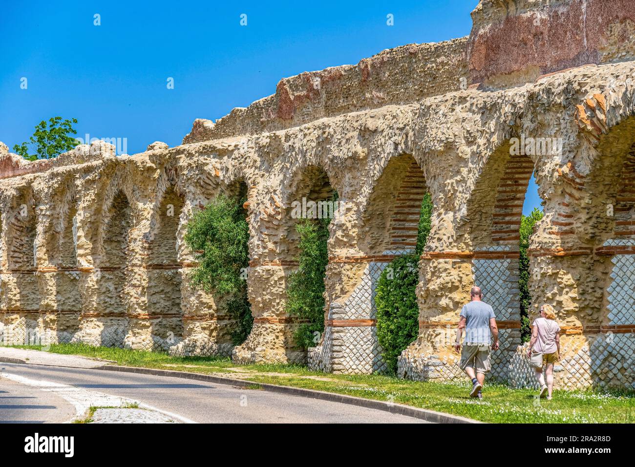 France, Rhône (69), Chaponost, vestiges de l'aqueduc de Gier, l'un des anciens aqueducs de Lyon ...