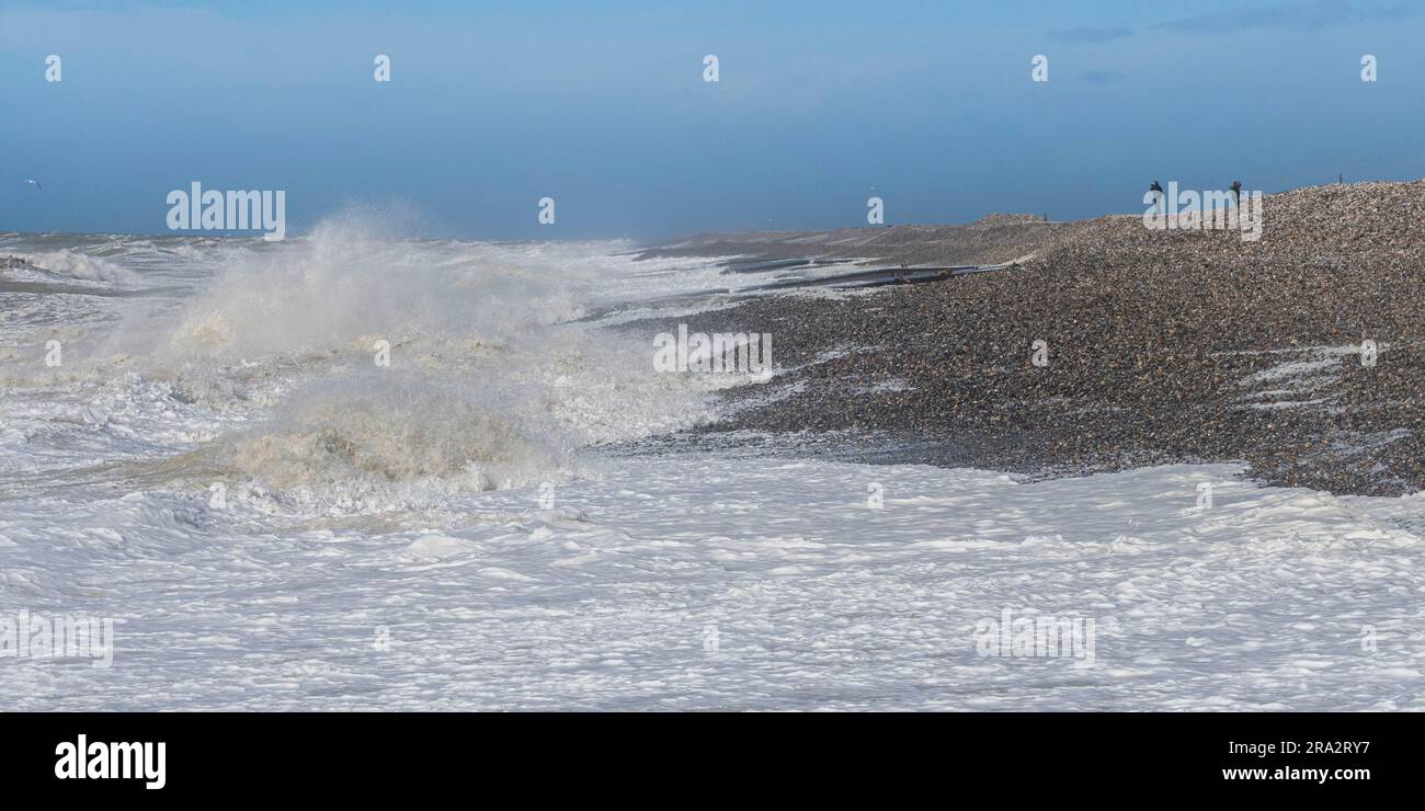 France, somme, Baie de somme, Ault, Storm Noa à Ault, vents à 120 km/h ...