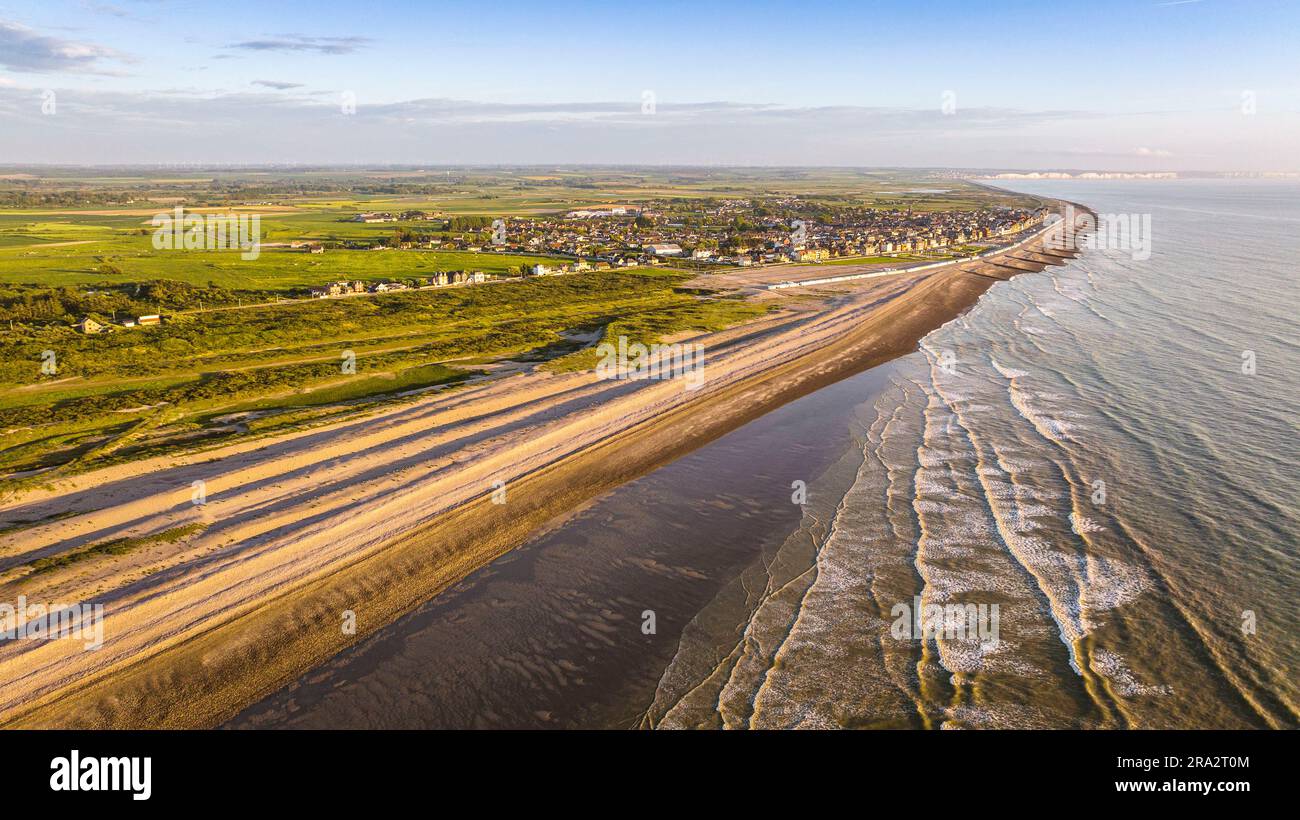 France, somme, Baie de somme, Cayeux-sur-mer, la Mollière d'aval, Vue ...