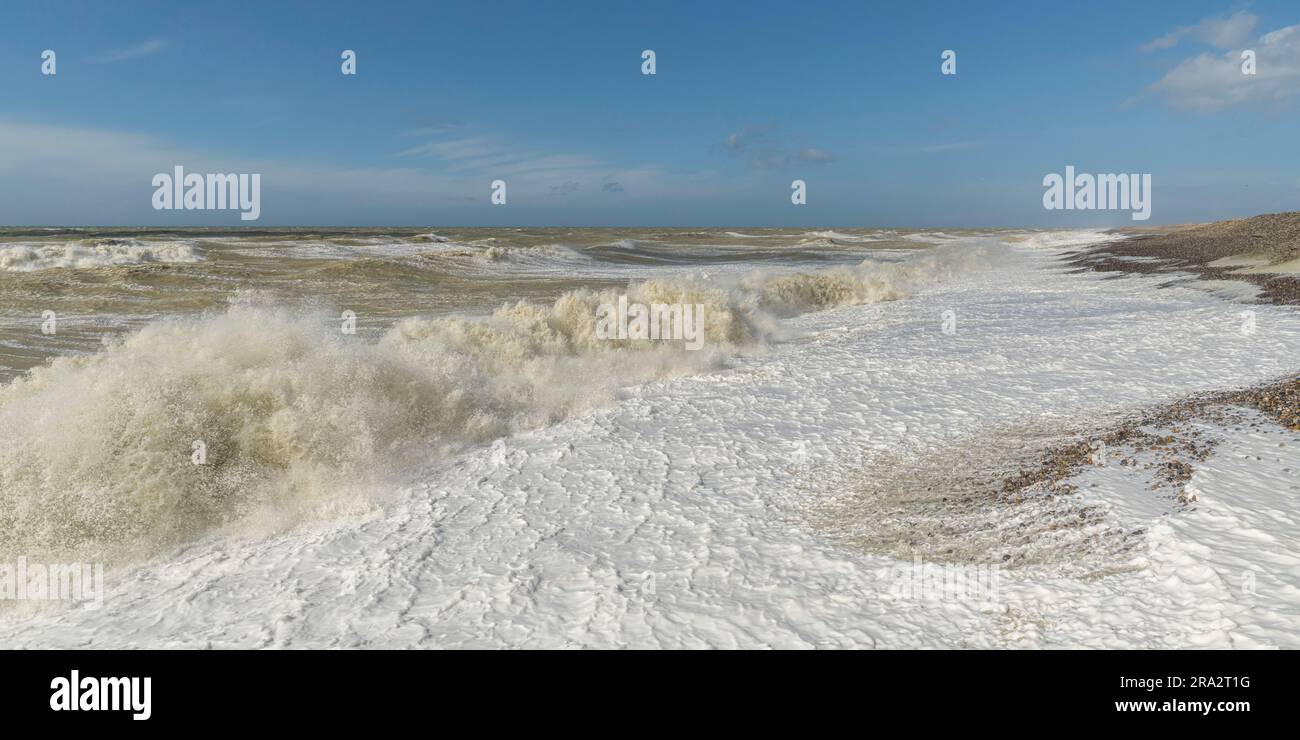 France, somme, Baie de somme, Ault, Storm Noa à Ault, vents à 120 km/h ...