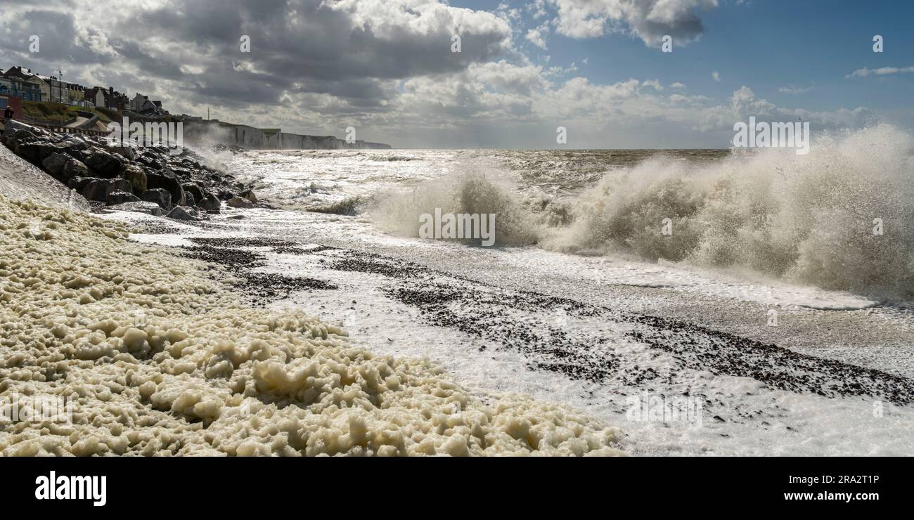 France, somme, Baie de somme, Ault, Storm Noa à Ault, vents à 120 km/h ...