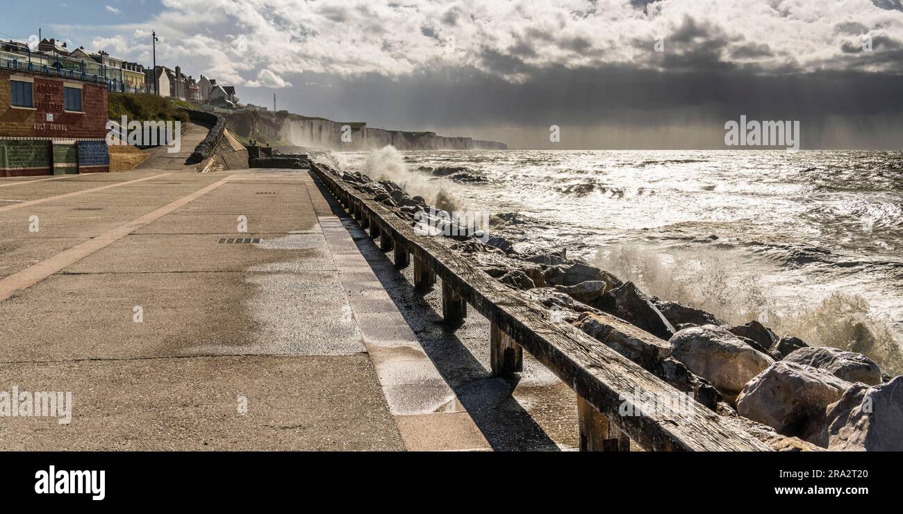 France, somme, Baie de somme, Ault, Storm Noa à Ault, vents à 120 km/h ...