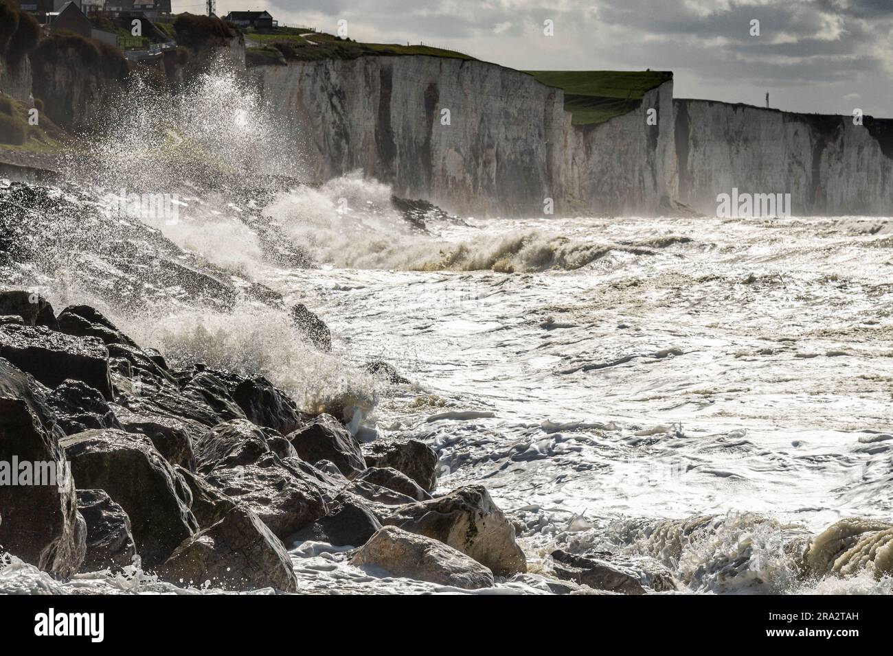 France, somme, Baie de somme, Ault, Storm Noa à Ault, vents à 120 km/h ...