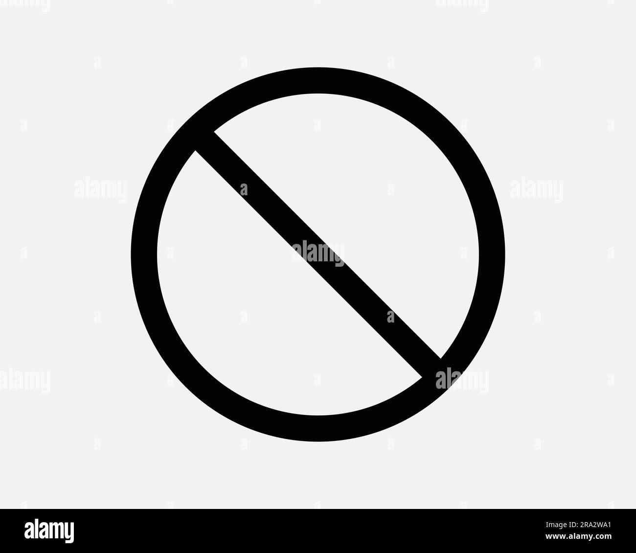 Icône ronde de restriction. Avertissement de cercle d'interdiction ...