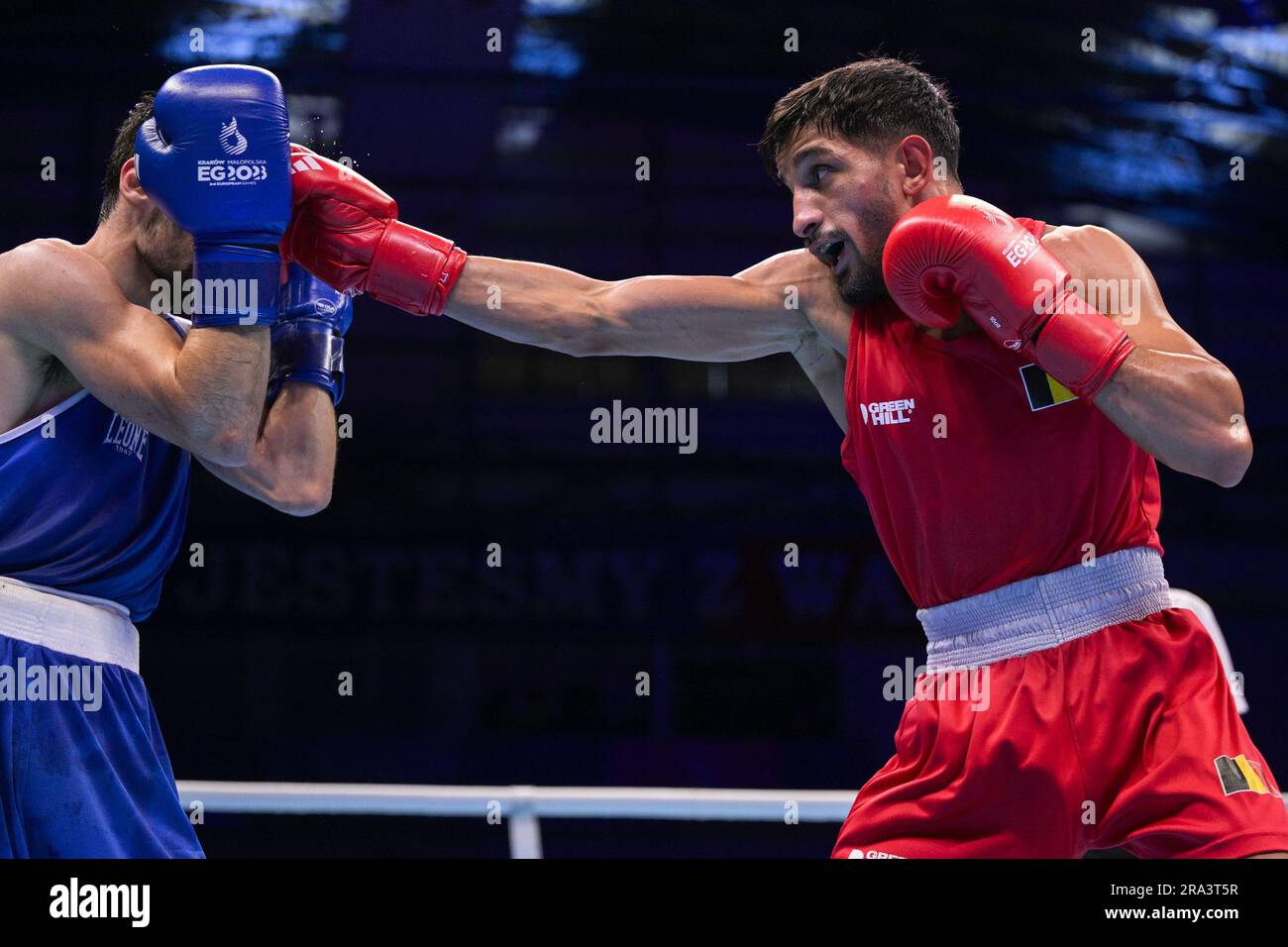 Cracovie, Pologne. 30th juin 2023. Le boxeur Vasile Usturi et le boxeur ...