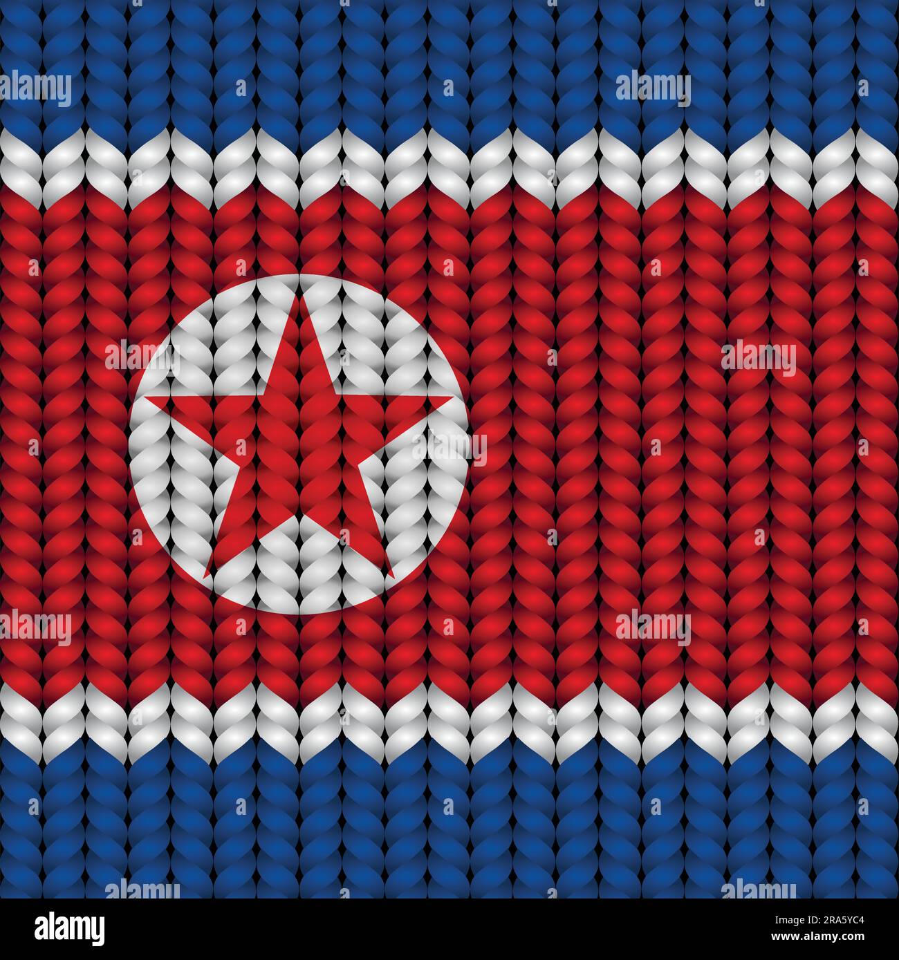 Drapeau de la corée du nord sur un mur Banque de photographies et d ...