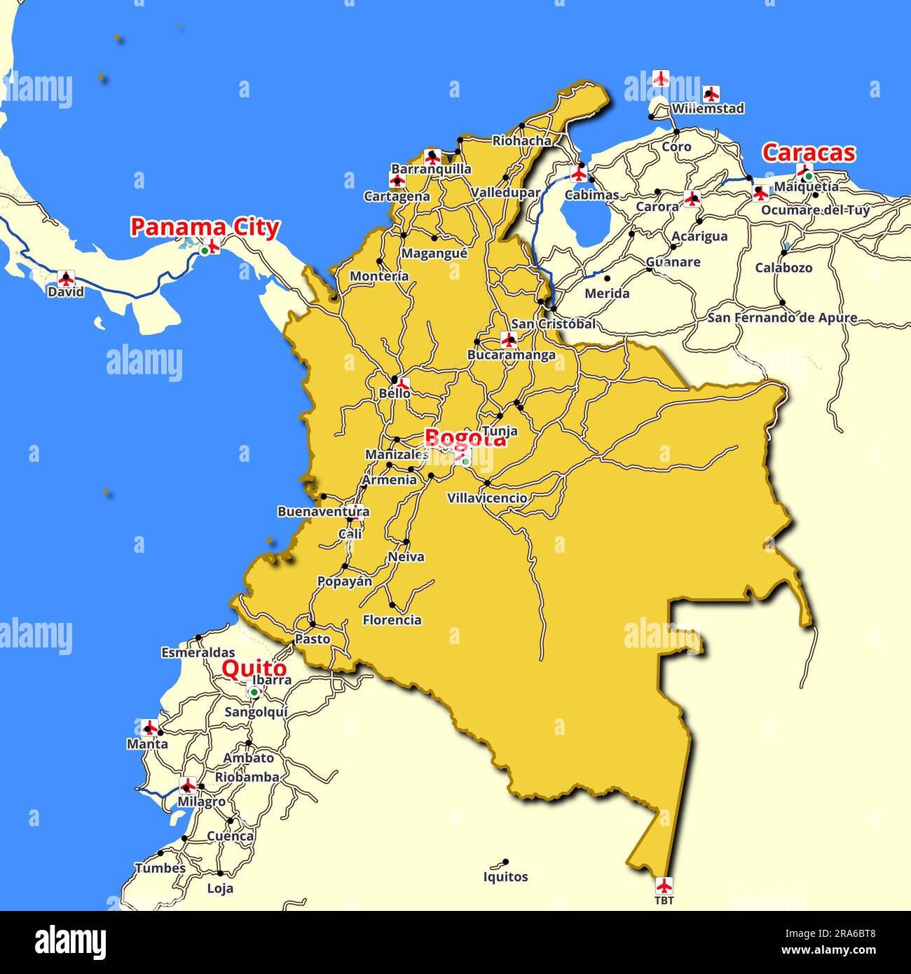 Dibujo del mapa de colombia Banque de photographies et d’images à haute ...