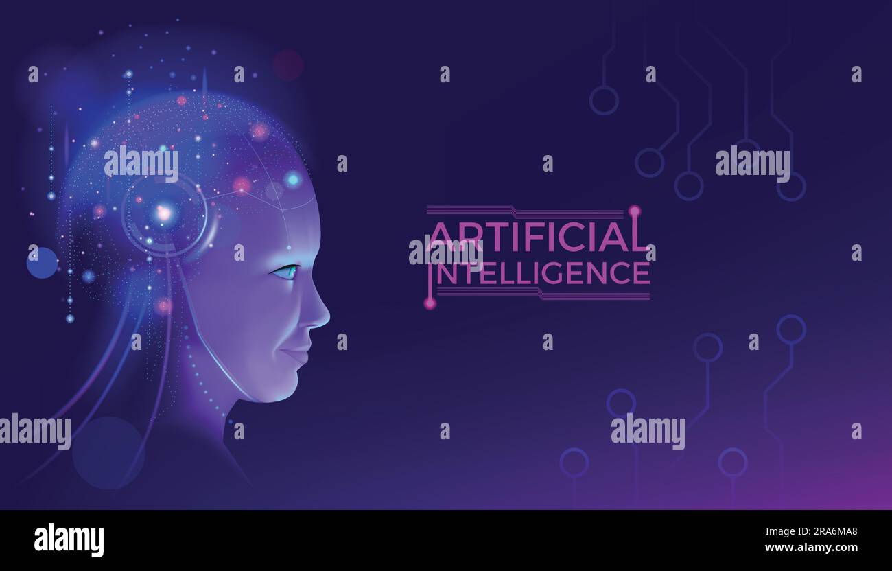 Intelligence artificielle. Ai cerveau. Technologie robot numérique ...