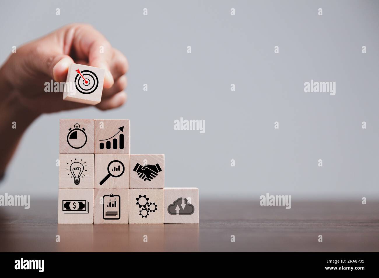 Objectif ou objectif avec plan stratégique-réussite concept de chiffre ...