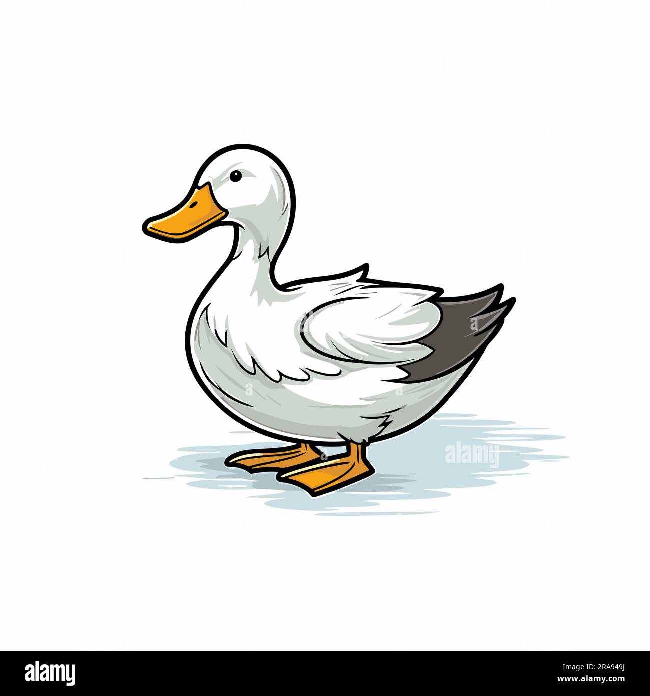 Poule et canard Banque d'images vectorielles - Alamy