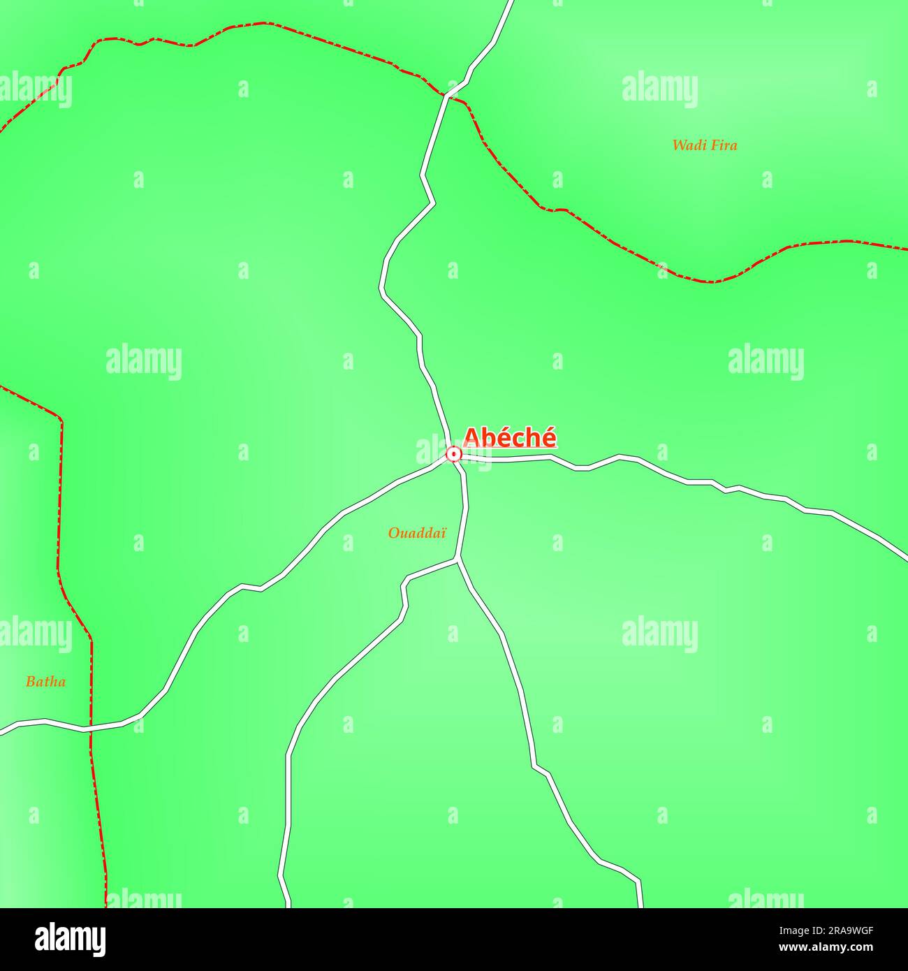 Carte de la ville d'Abéché au Tchad Photo Stock - Alamy