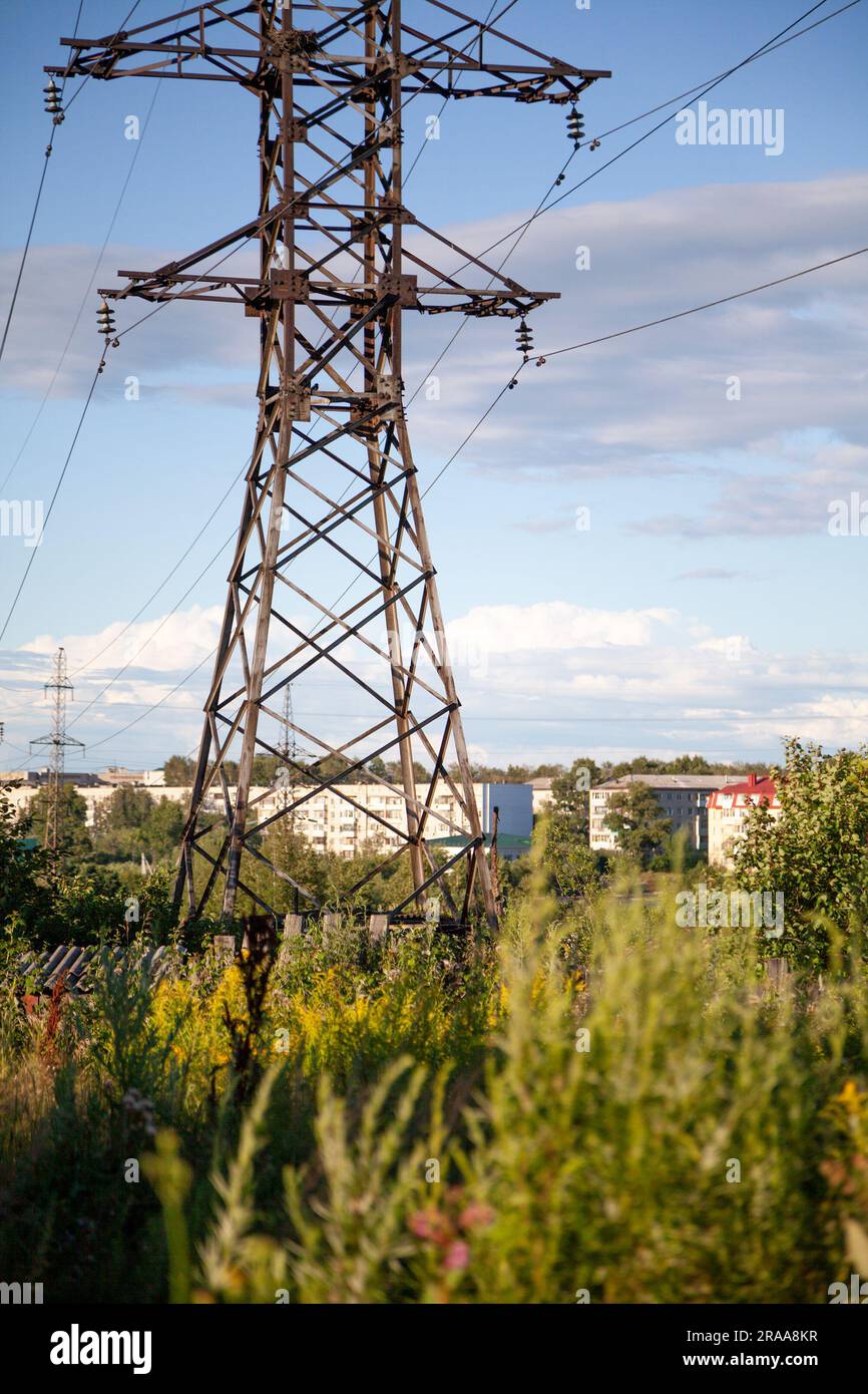 Electricity trasmission tower Banque de photographies et d’images à haute résolution - Alamy