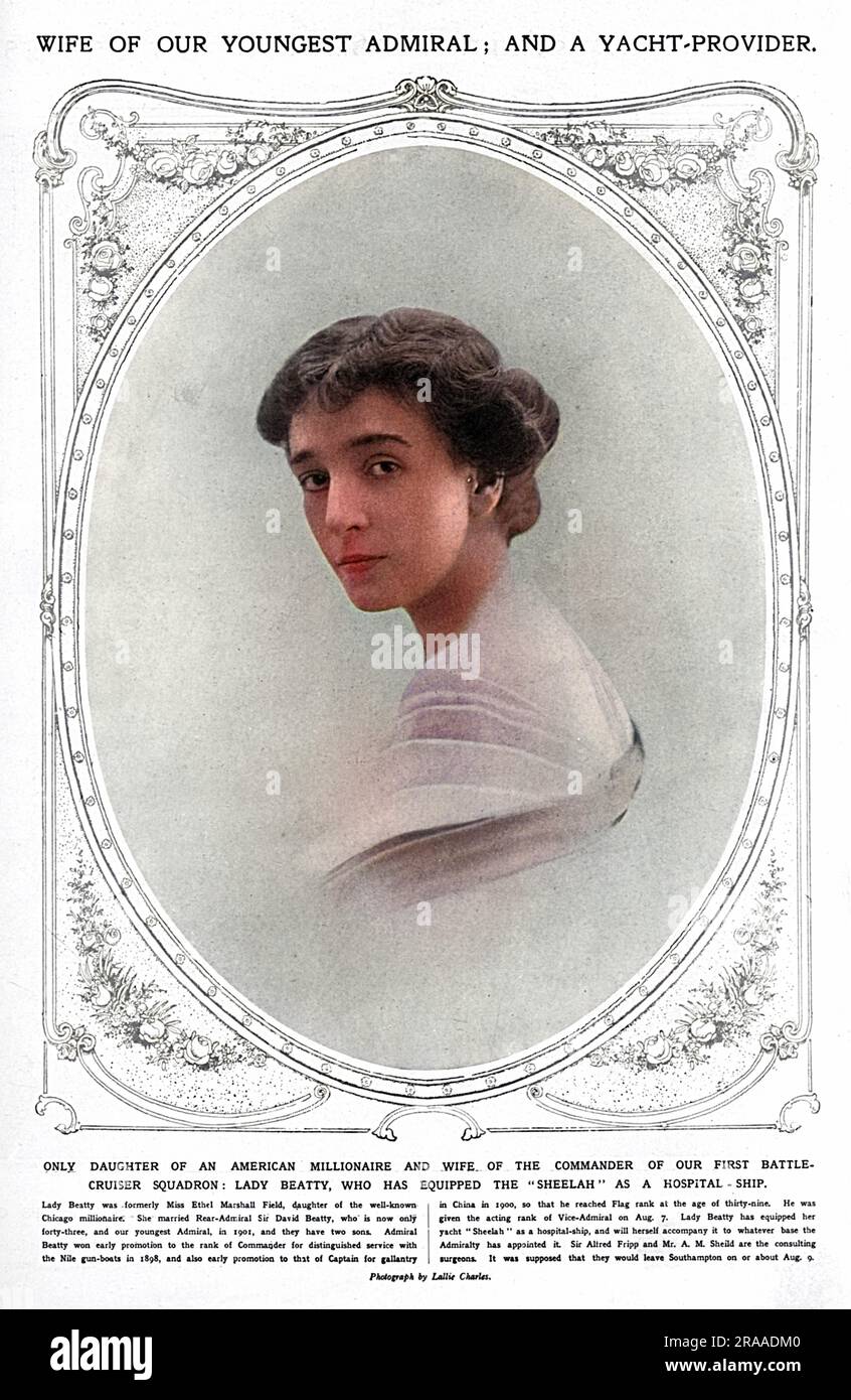 Lady Beatty, anciennement Ethel Tree, fille du fondateur du grand ...