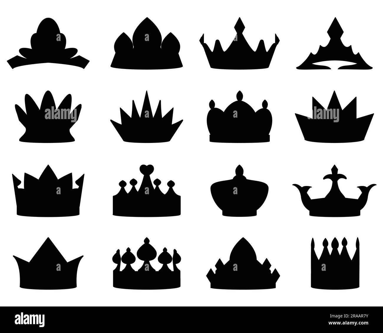 Crown silhouette Banque d'images noir et blanc - Alamy