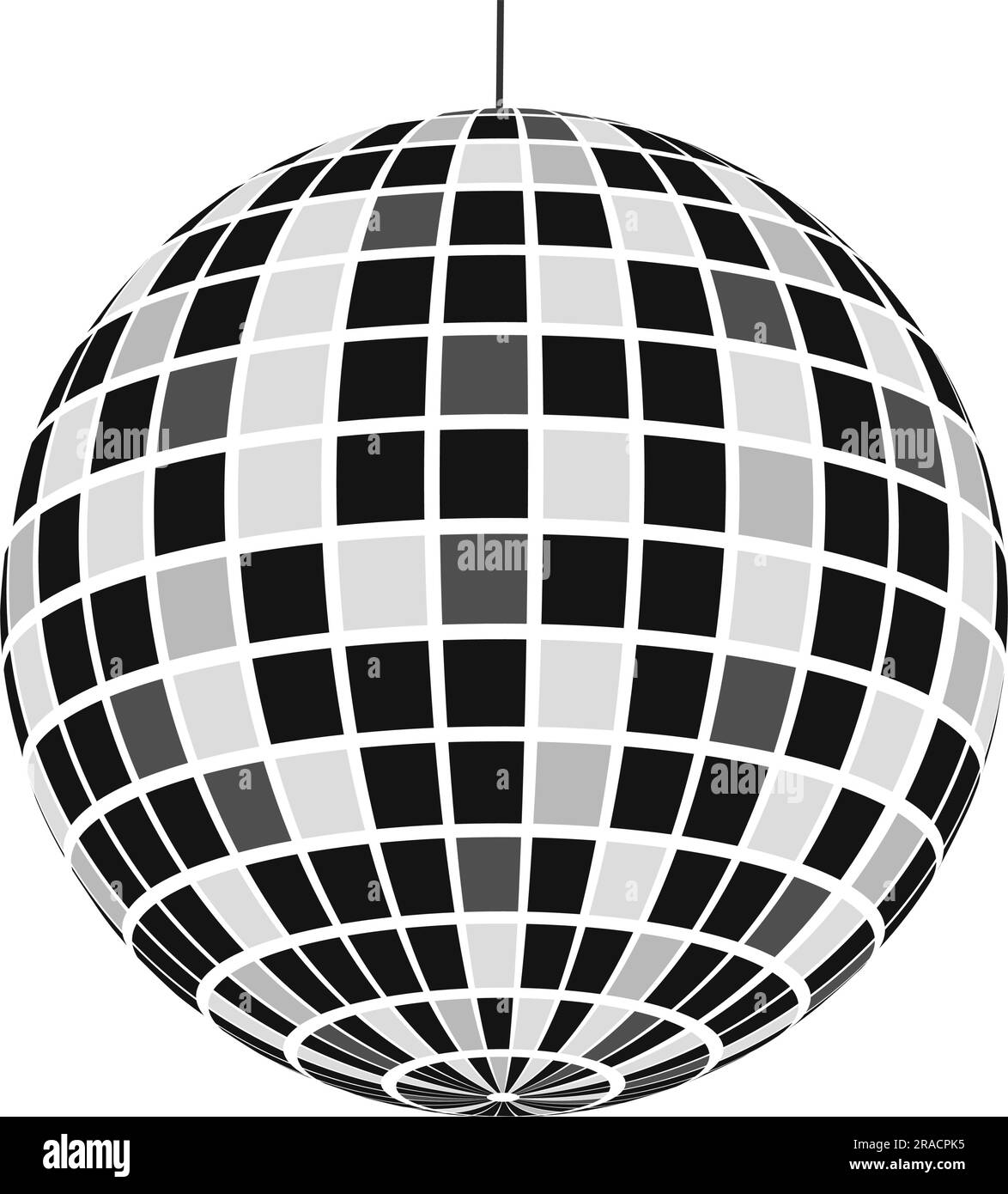 Icône Discoball. Sphère de miroir de boîte de nuit lumineuse. Boule disco pour la fête de ...