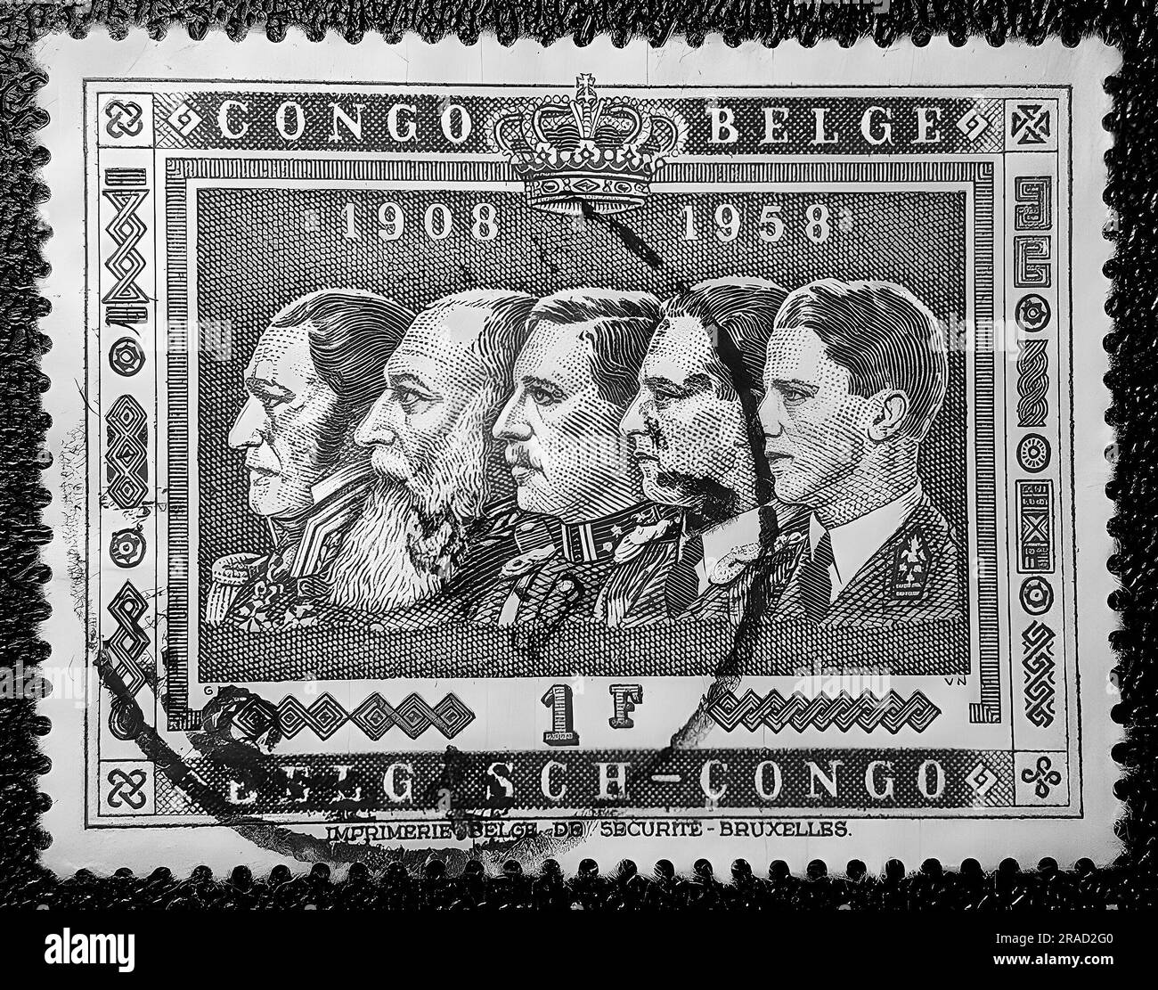 Belgian congo postage stamp Banque de photographies et d’images à haute résolution - Alamy