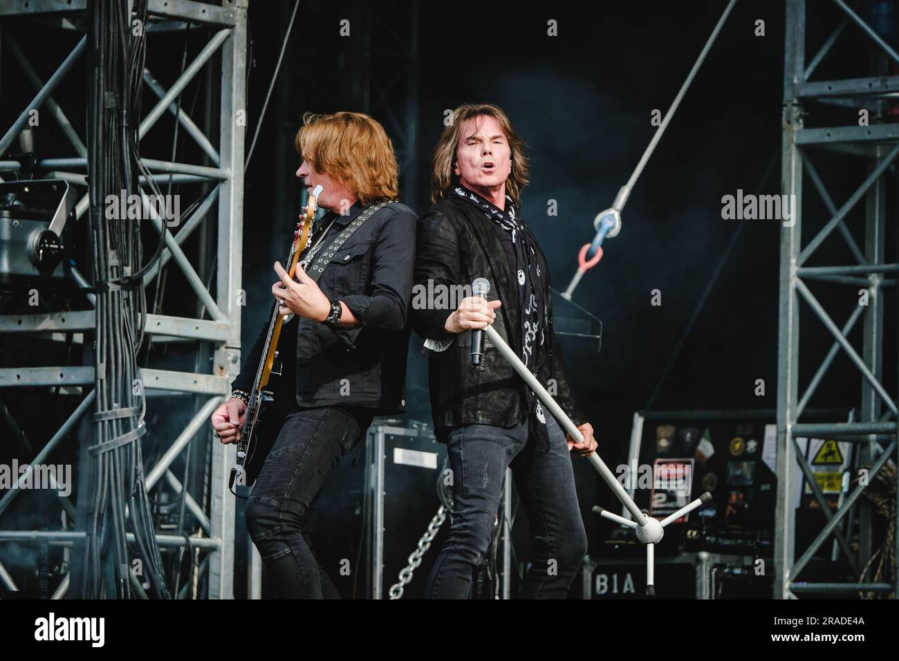 Thun, Suisse. 27th, juin 2023. Le groupe de rock suédois Europe joue un ...
