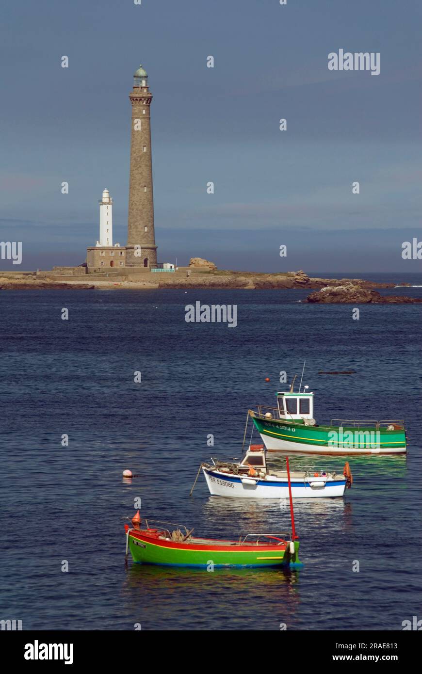 Phares et bateaux dans le port, Phare l'Ile, Virgin Island with Virgin ...