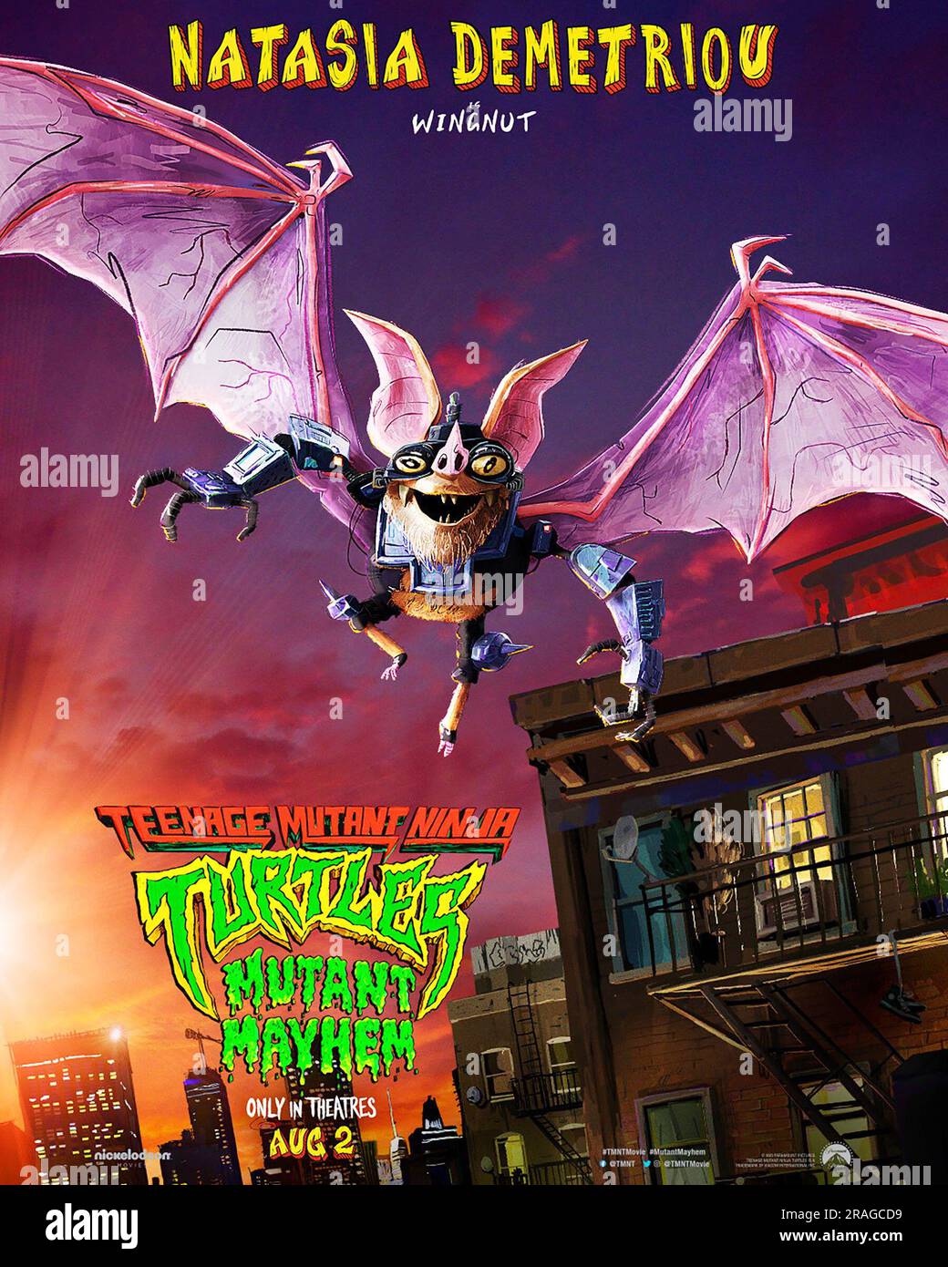 TORTUES NINJA : MUTANT MAYHEM, affiche du personnage américain, Wingnut ...