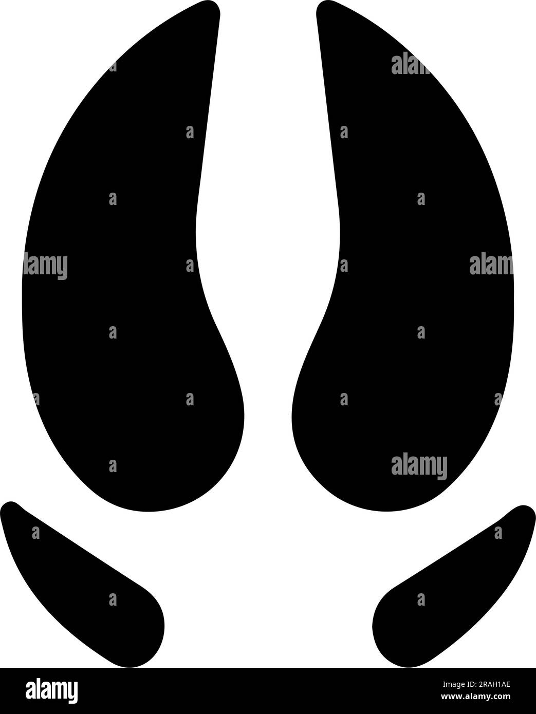 Sabot de sanglier Banque d'images noir et blanc - Alamy