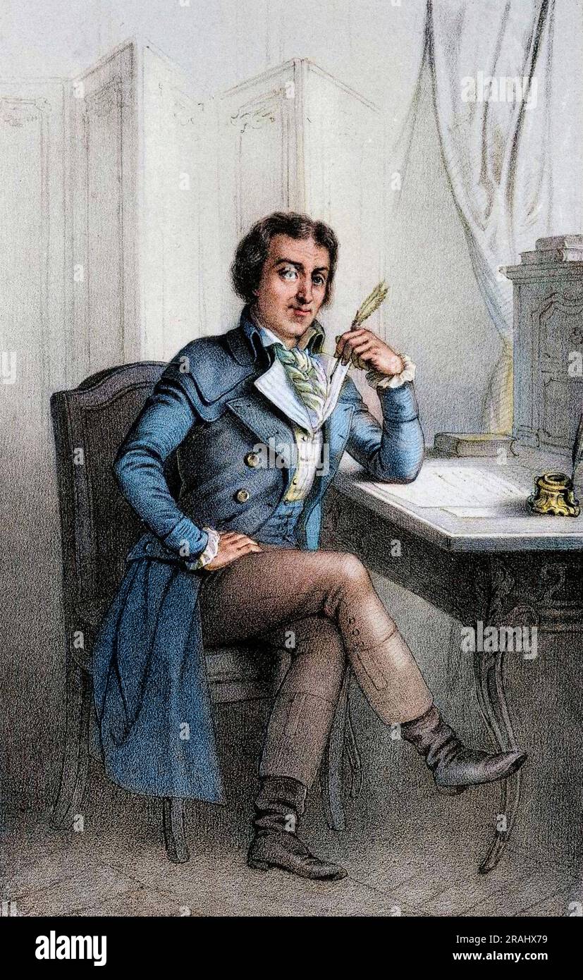Portrait de Jacques Pierre Brissot dit Brissot de Warville (1754-1793), journaliste et homme ...