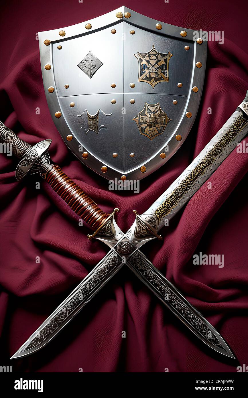 Bouclier photo, épée, sabre, blason, armes tranchantes, Armes froides ...