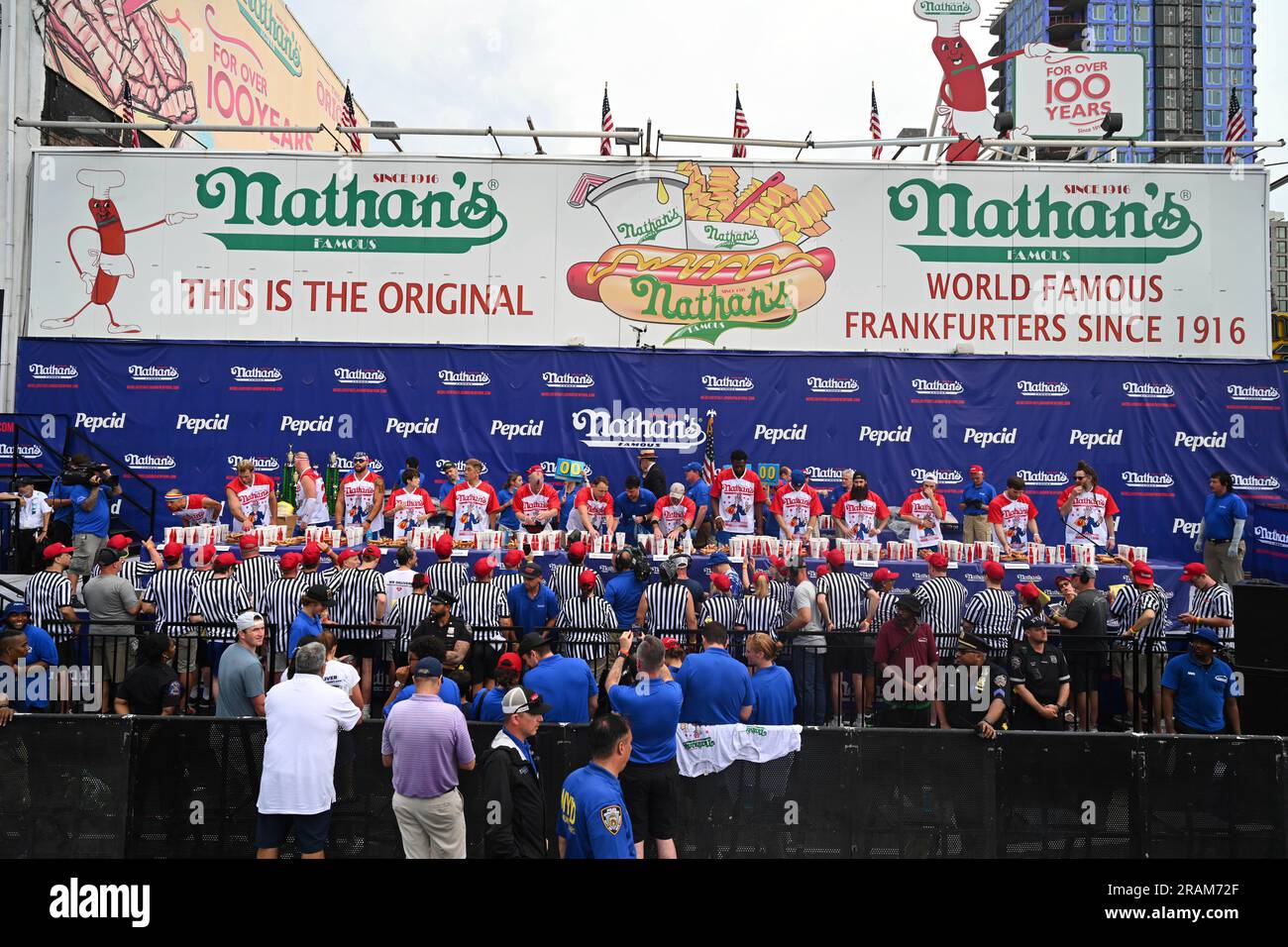 Photo by: NDZ/STAR MAX/IPx 2023 7/4/23 Atmosphere at the Nathan's ...