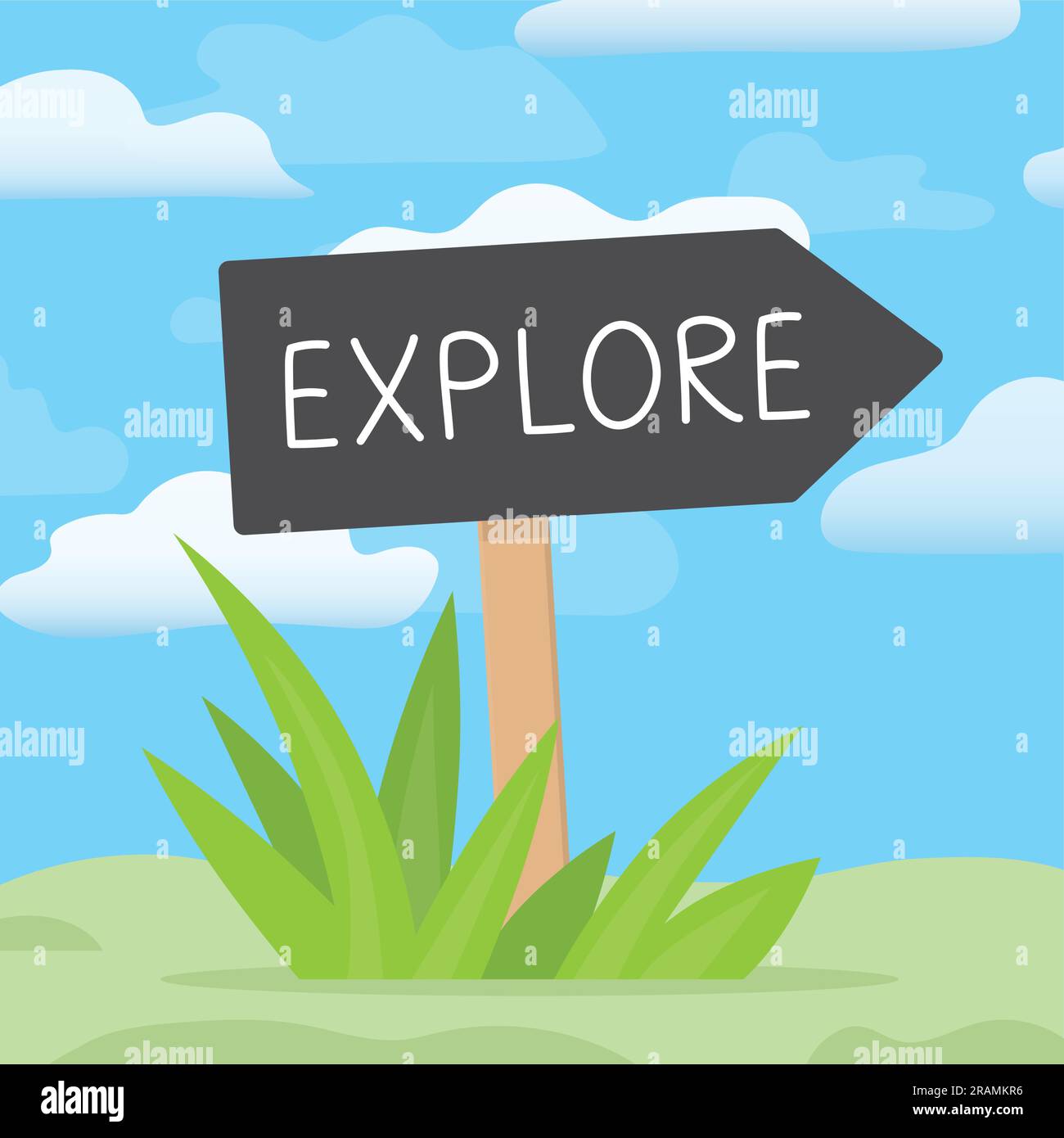 explorer le mot écrit sur le tableau d'affichage - illustration ...