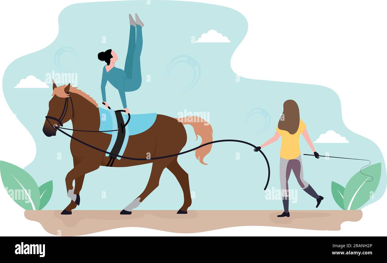 Gymnastique à cheval Banque d'images vectorielles - Alamy