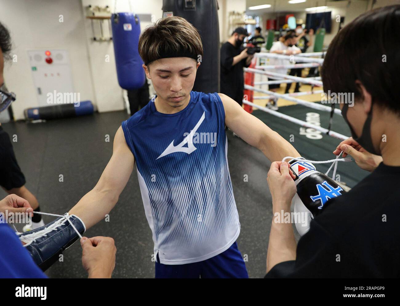 Naoya Inoue, dubbed Monster" attends training at Ohashi Boxing Gym in ...