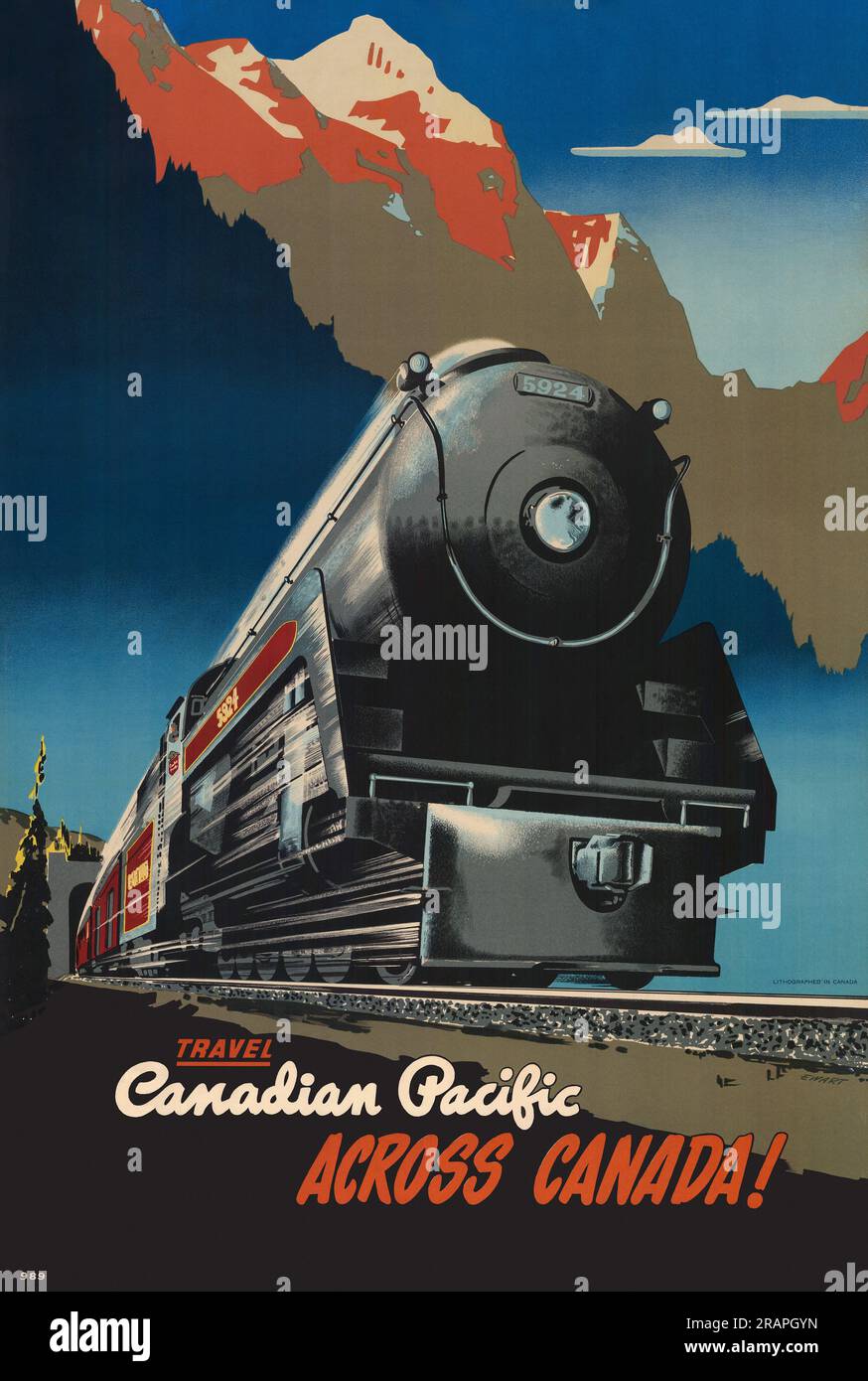 Affiche du chemin de fer canadien du pacifique Banque de photographies ...