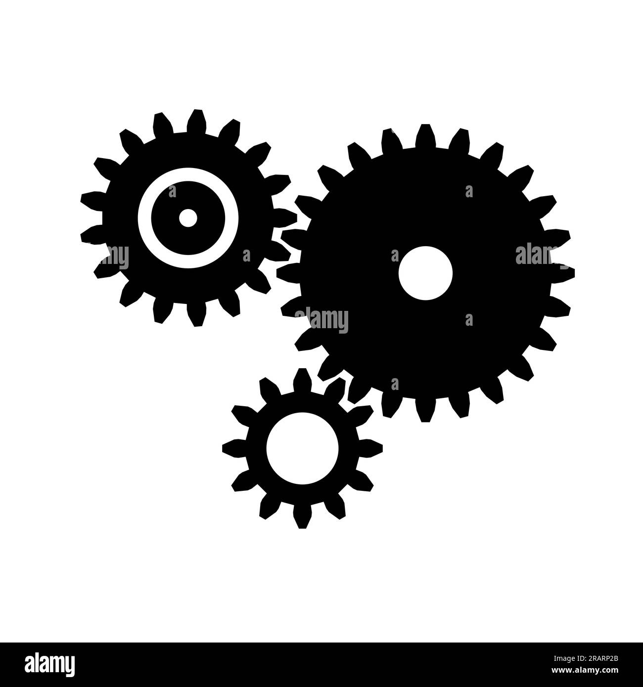 Illustration vectorielle de roue dentée. Trois engrenages de roue ...